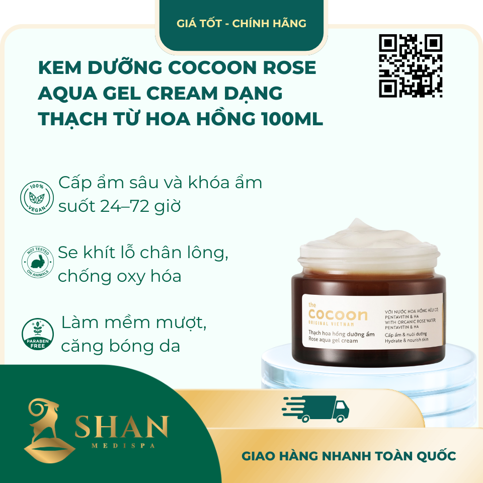Kem Dưỡng Cocoon Rose Aqua Gel Cream Dạng Thạch Từ Hoa Hồng 100ml ...
