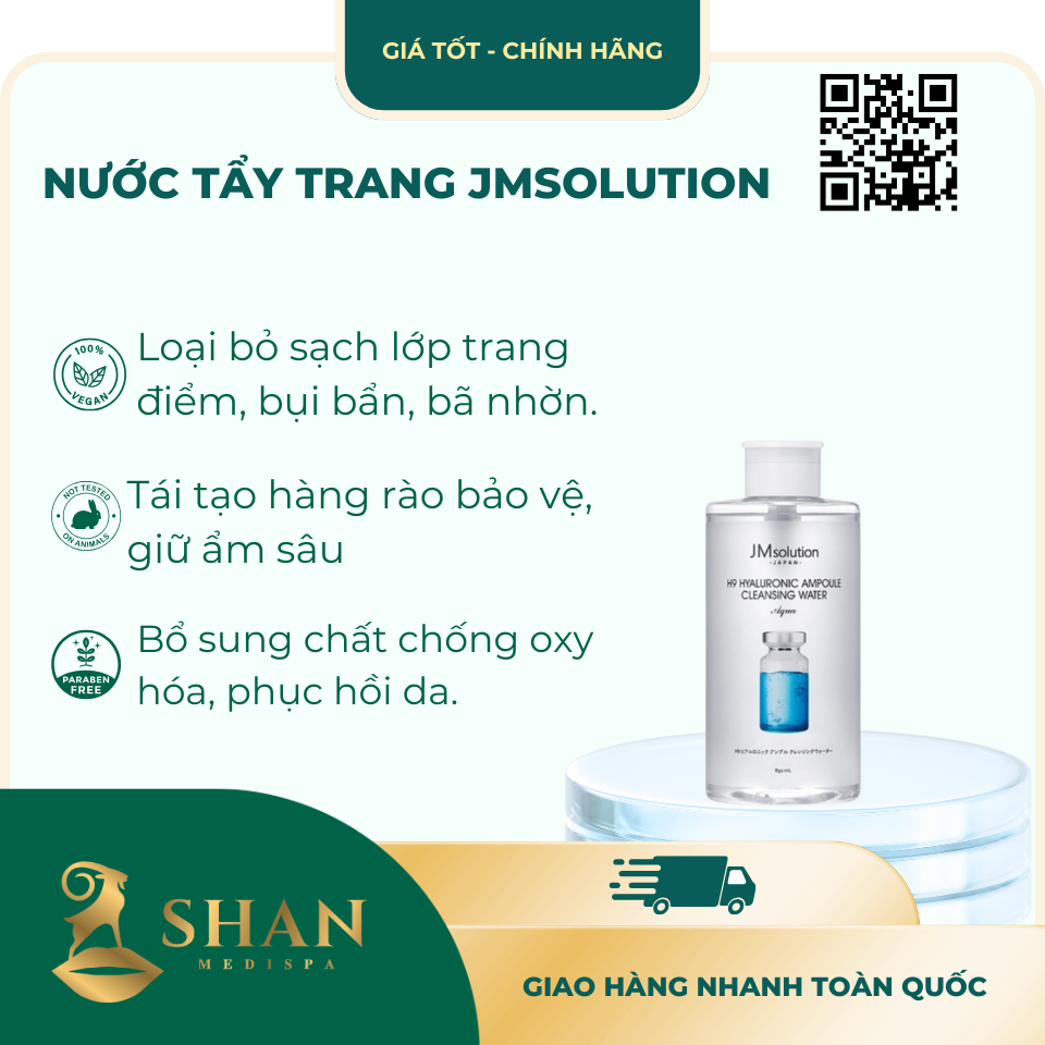 Nước Tẩy Trang JMsolution Hyaluronic Acid Mọi Loại Da [Mẫu Mới] - Shan MediSpa