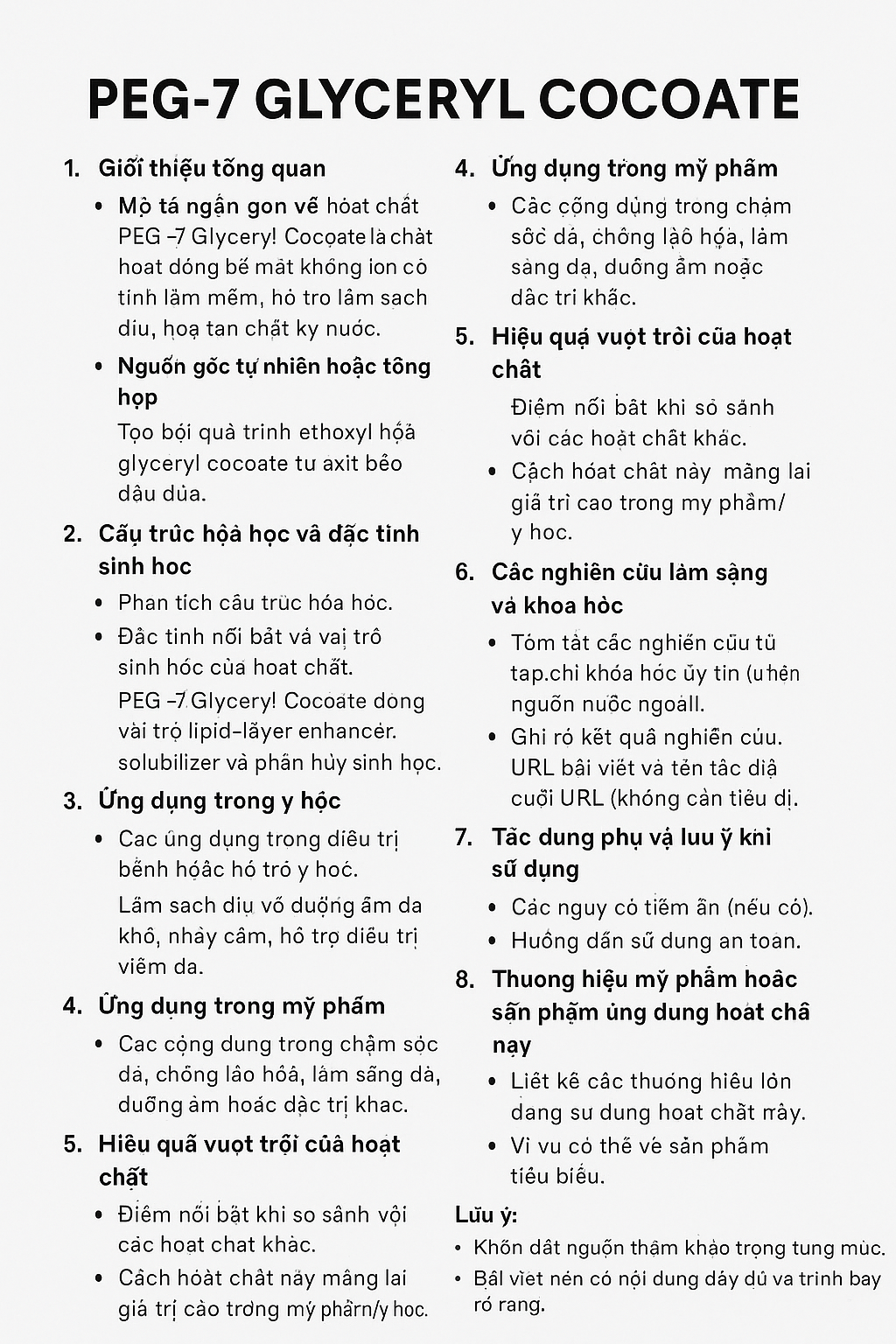 PEG-7 Glyceryl Cocoate Là Hoạt Chất Gì, Công Dụng Trong Dược Mỹ Phẩm ...
